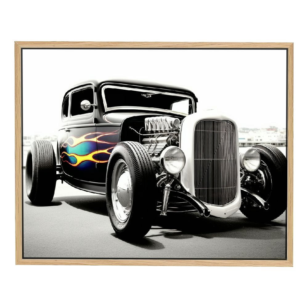 Nawypu Black Classic Car Hot Rod and Muscle Car Poster Decorative ...