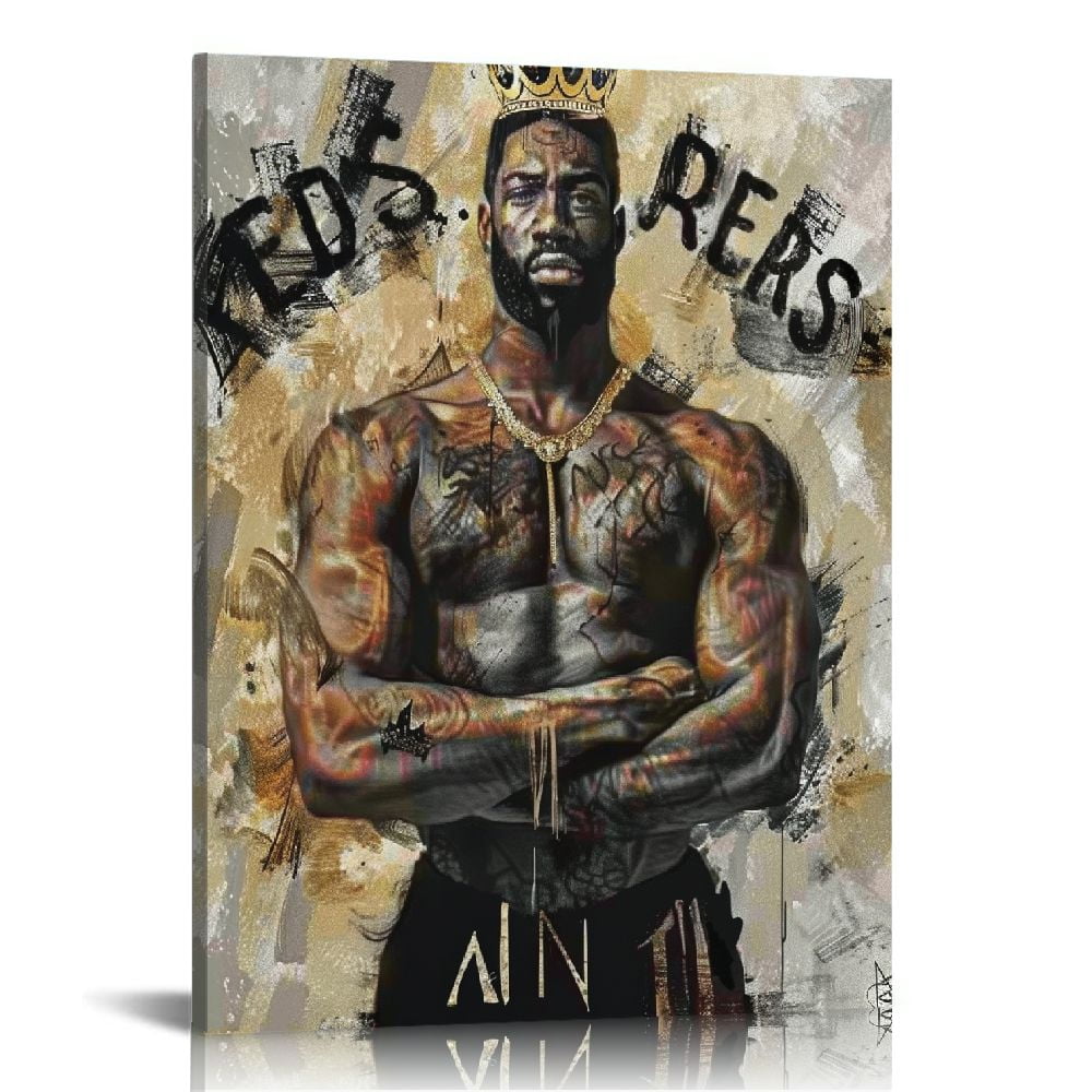 Nawypu Black King and Queen Poster Wall Decor African American Couple Set of Black Man and Women ...