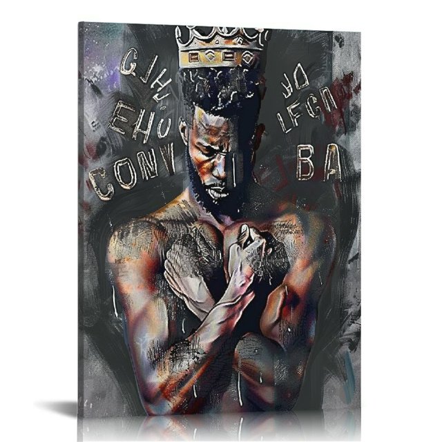 Nawypu Black Man Wall Art African American Man Poster Black Men I Am Empowered King Painting ...
