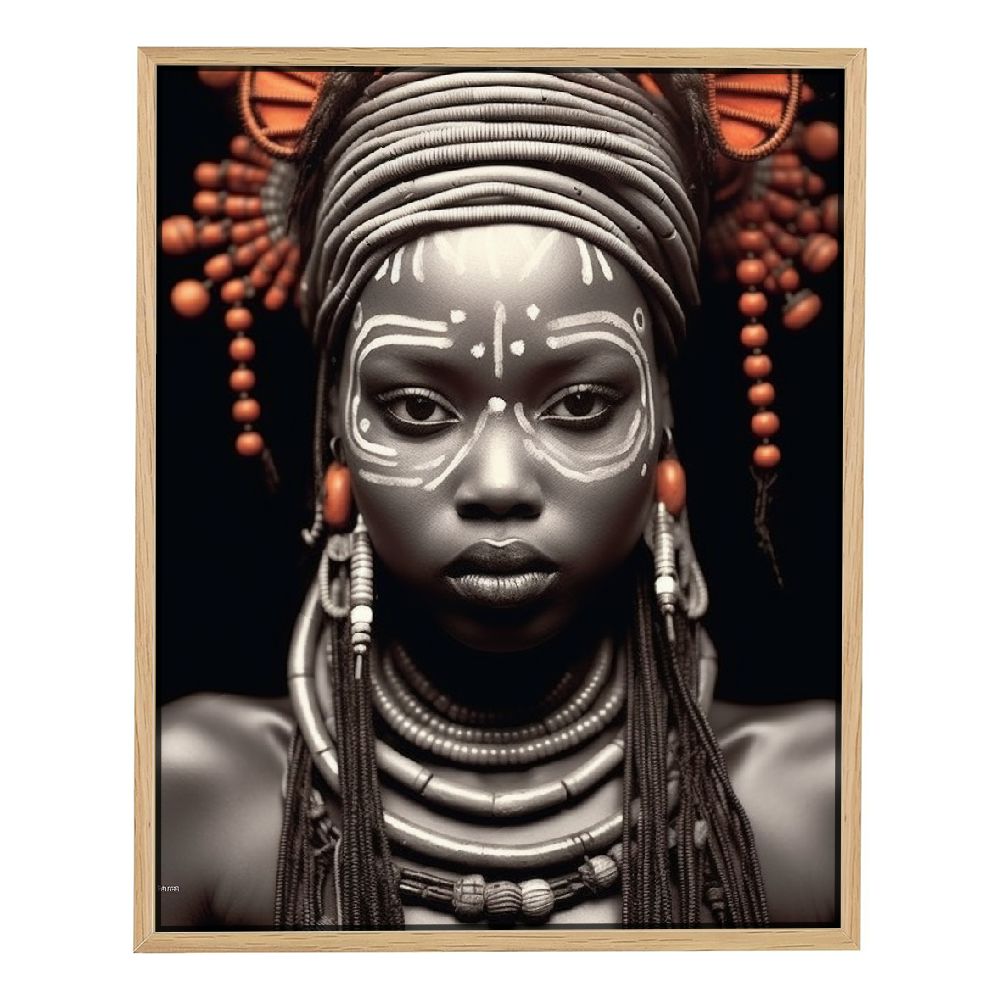 Nawypu Black and White Artwork for Walls African Fashion Women Pictures Indigenous Civilization ...