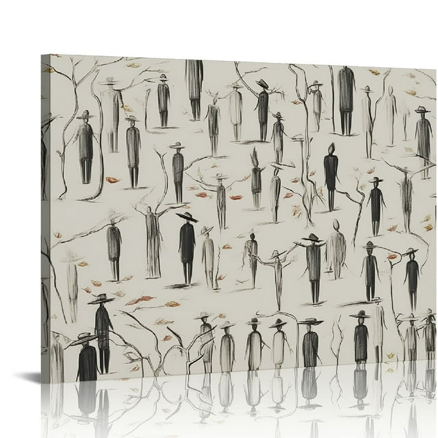 Nawypu Black and White Simple Canvas Wall Art Abstract Minimalist ...