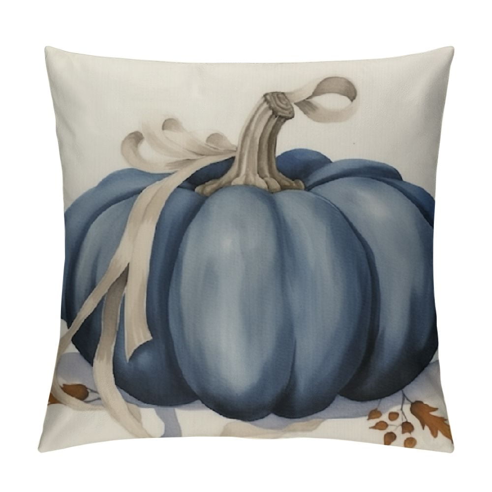 RUIYC Blue Fall Pillow Covers, Thanksgiving Throw Pillows Covers ...
