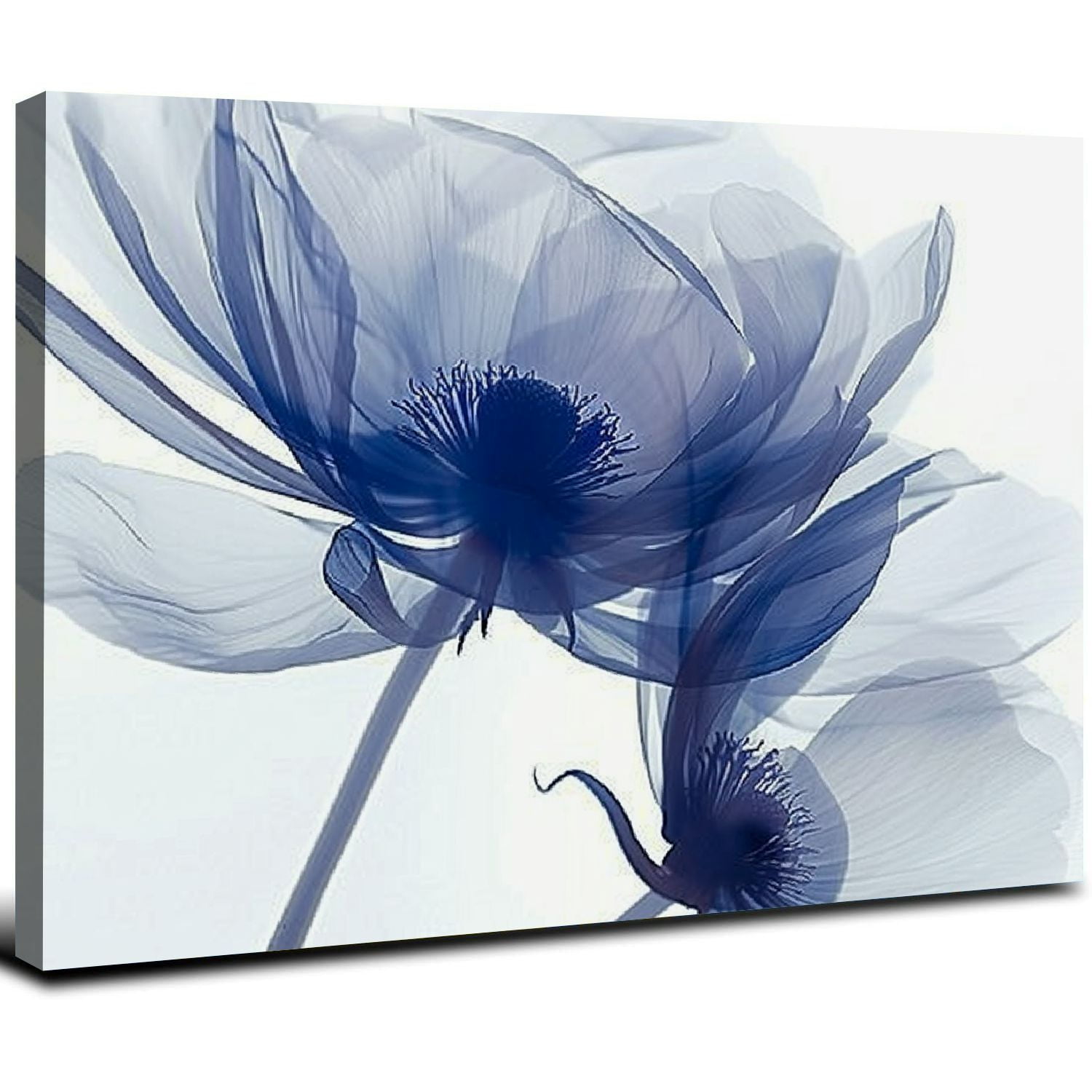 Nawypu Blue Flickering Flower Modern Abstract Canvas Wall Art Gallery ... Nawypu Blue Flickering Flower Modern Abstract Canvas Wall Art Gallery ...