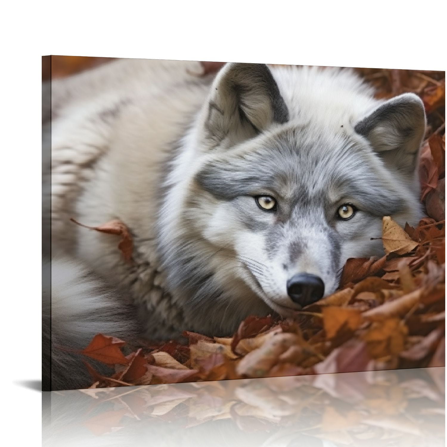 Nawypu Blue Fox Canvas Wall Art For Living room Poster Printing、Bedroom ...