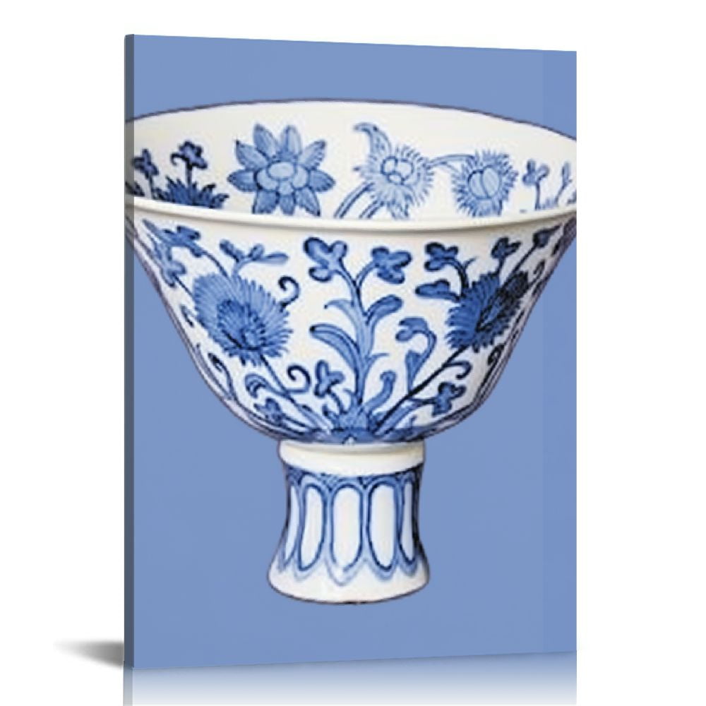 Nawypu Blue and white porcelain Wall Art Print - Chinoiserie Wall Art ...