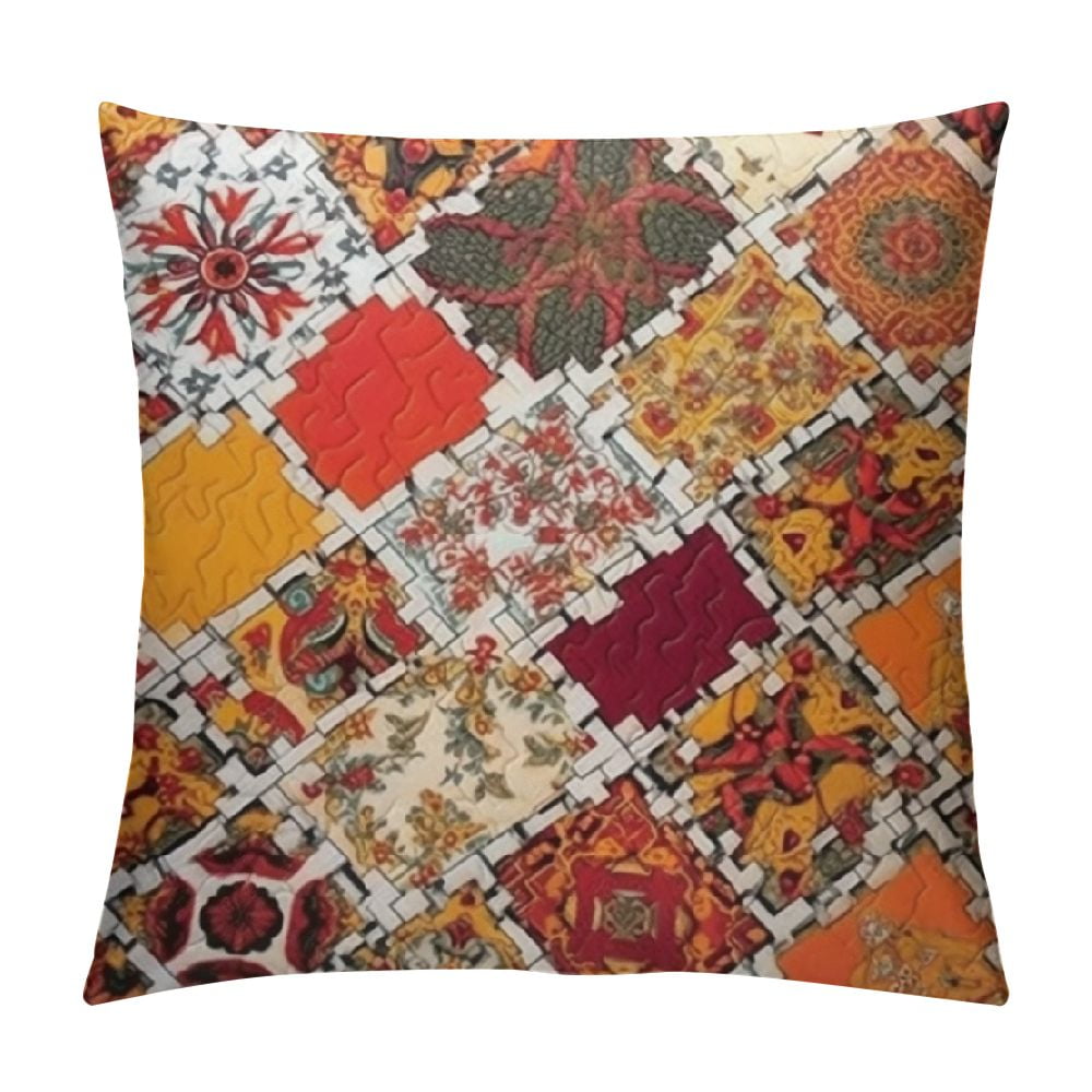 Nawypu Bohemian Pillow Cover Farmhouse Pillow Covers Set of Mexico ...