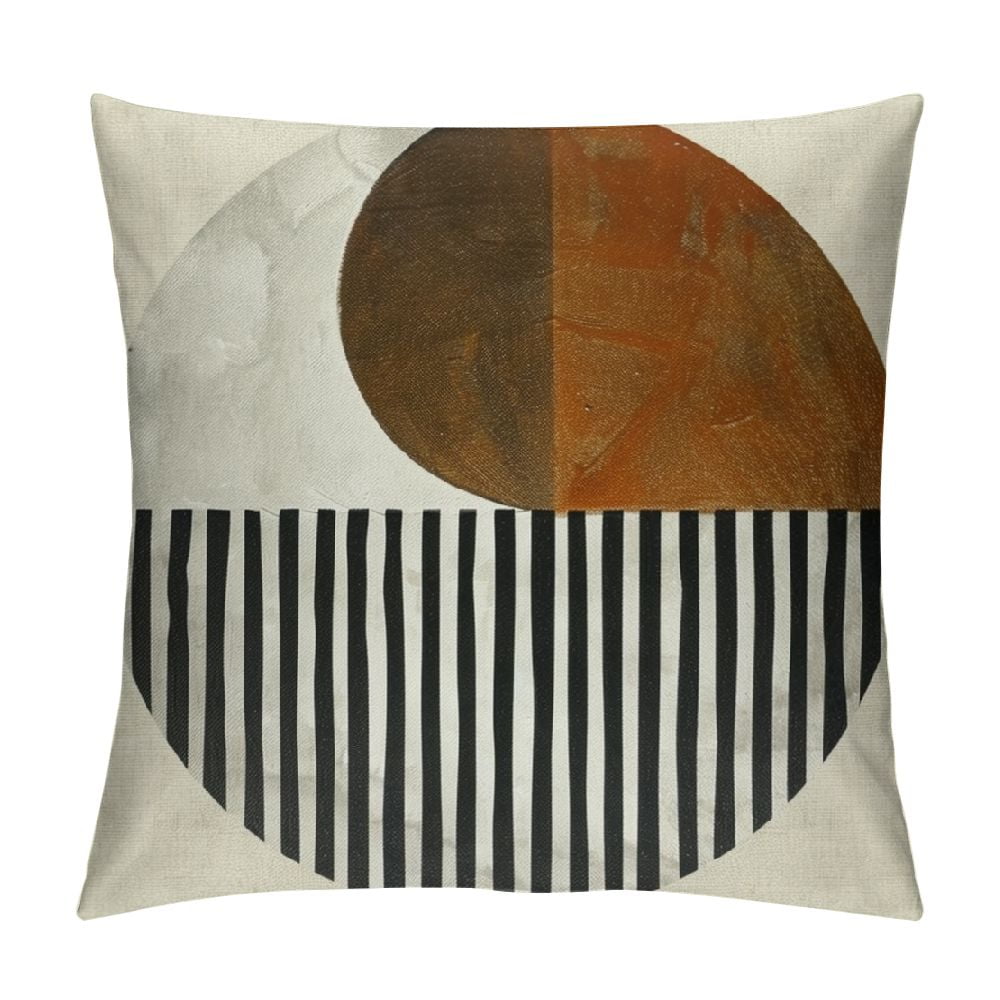 Nawypu Boho Abstract Sunset Plant Olive Leaves Decorative Throw Pillow ...