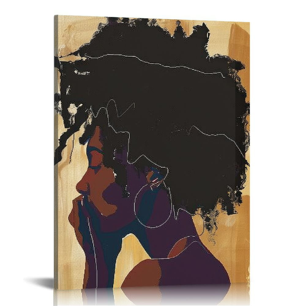 Nawypu Boho African American Wall Art Black Girl Canvas Print Black Queen Poster African ...