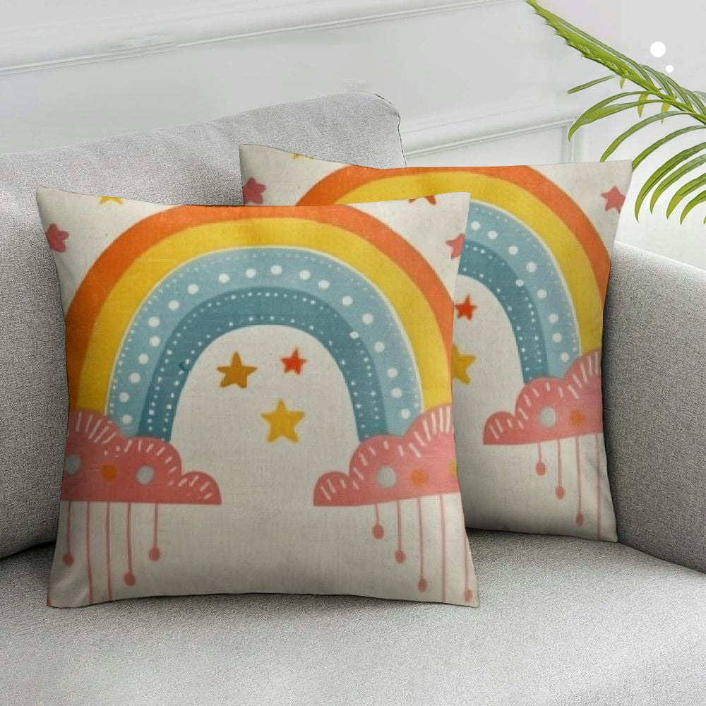 Nawypu Boho Rainbow Throw Pillow Covers, Bohemian Baby Nursery Pillow ...