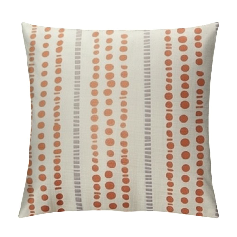 Nawypu Boho Rust Red and Off White Striped Throw Pillow Cover, Soft ...
