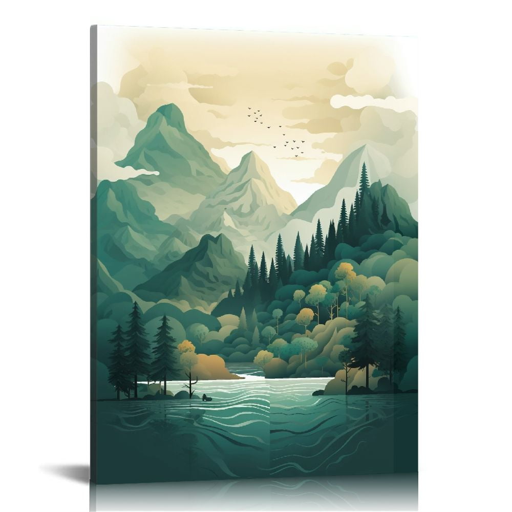 Nawypu Boho Wall Art Decor,Mid-Century Modern Wall Prints, Abstract Sun ...