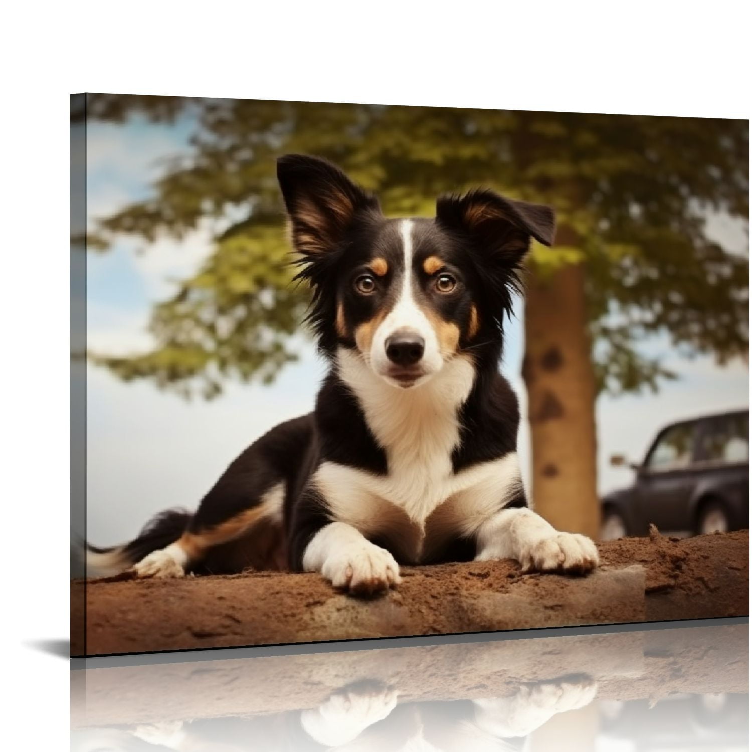 Nawypu Border Collie Pictures Canvas Wall Art Animal Poster Dog Prints ...