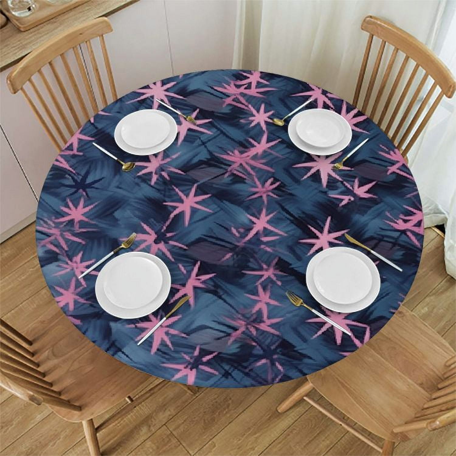 Nawypu Botanical Tablecloth, Abstract Leaves Exotic Garden Design ...