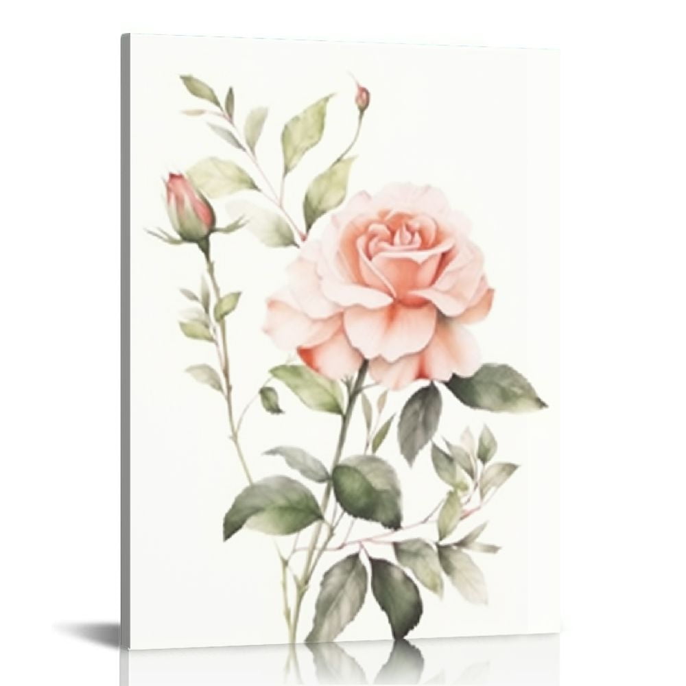 Nawypu Botanical Wall Art Watercolor Floral Plant Leaves Canvas Prints ...