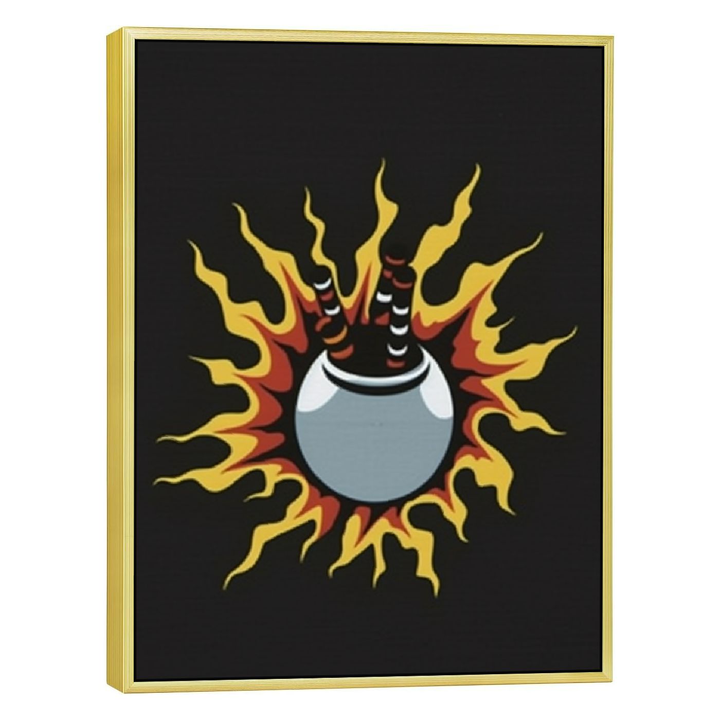 Nawypu Bowling Ball Custom Canvas Poster Wood Hanging Frame Wall Art ...