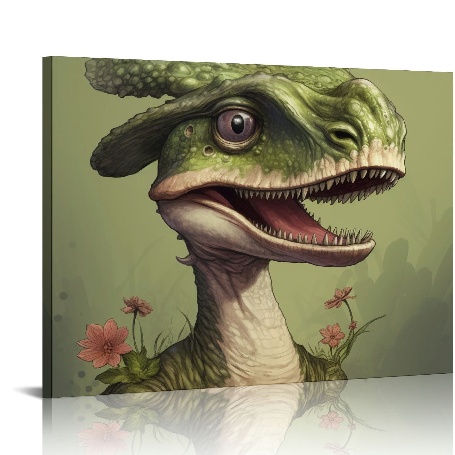 Nawypu Boy Room Cool Dinosaur Painting Print on Canvas Wall Art ...