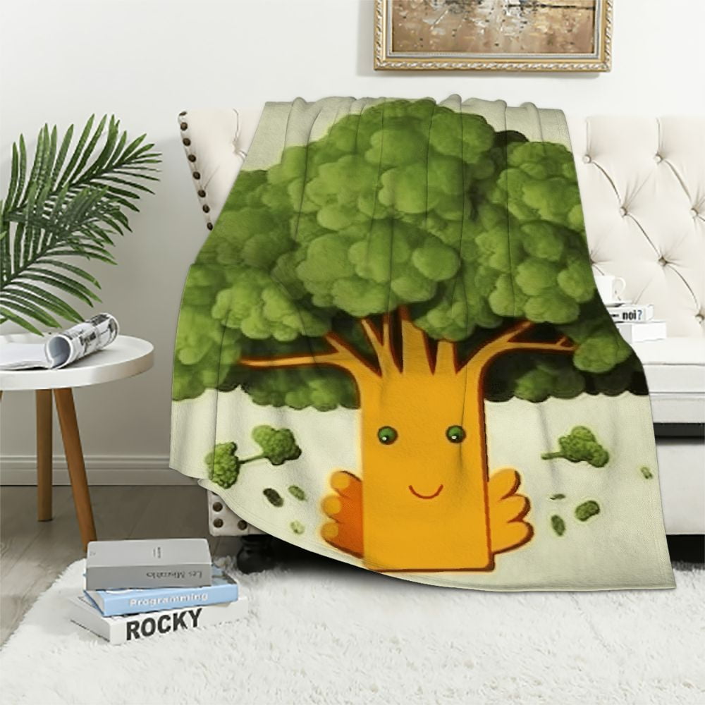 Nawypu Broccoli Throw Blanket Bedding Home Decorations for Living Room ...