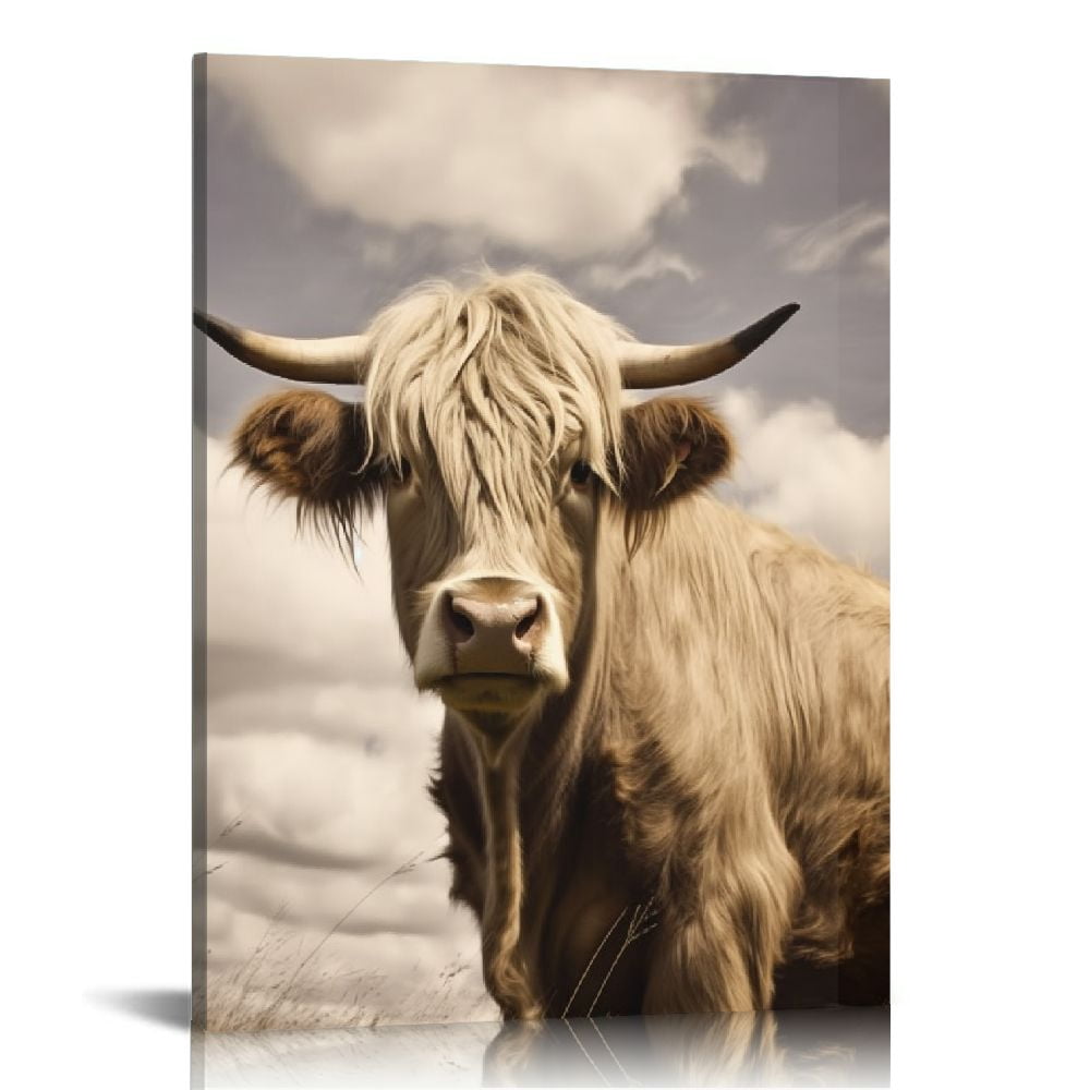 Nawypu Bull Wall Art Yak Picture: Wildlife Artwork Print Painting on ...