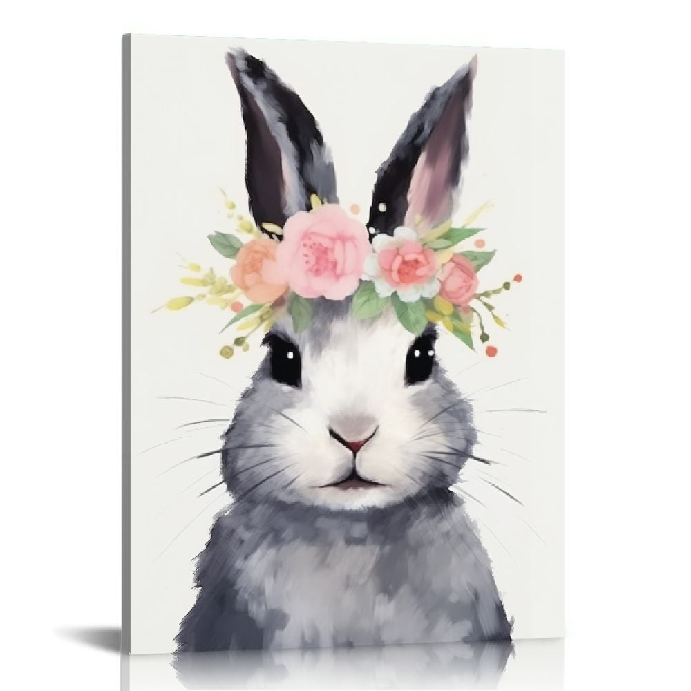 Nawypu Bunny/rabit Canvas Wall Art Animal Wall Decor | HD Printed ...