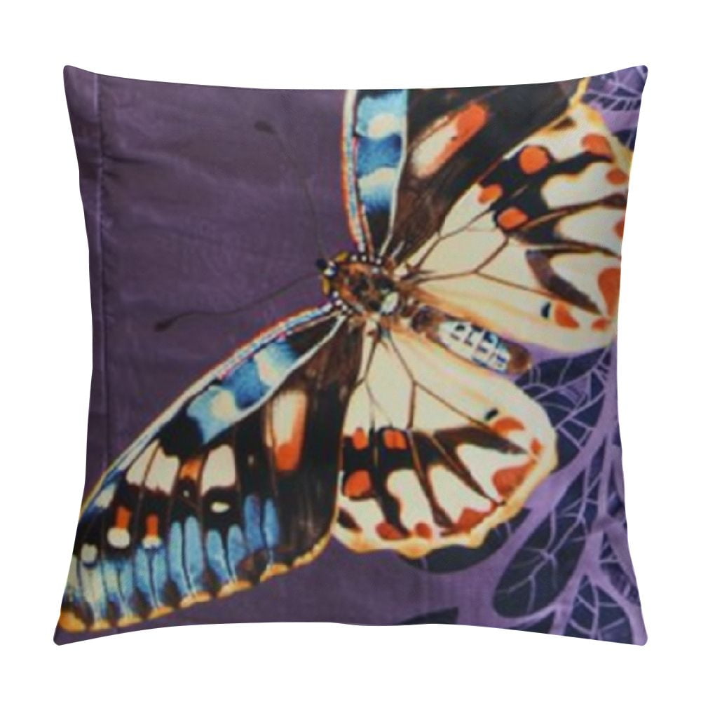 Nawypu Butterfly Decorative Throw Pillow Covers Made, Beautiful ...