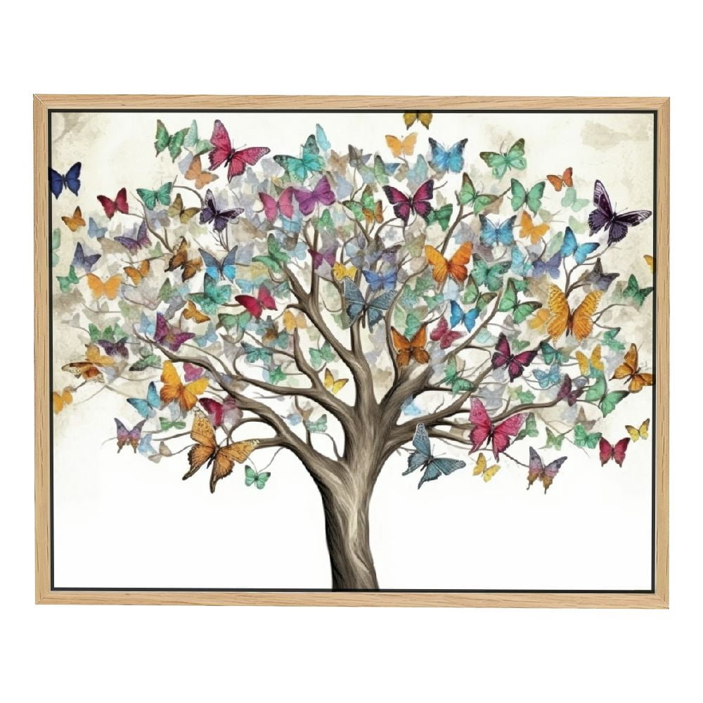 Nawypu Butterfly Pictures Wall Art Large Tree of Life Painting on ...