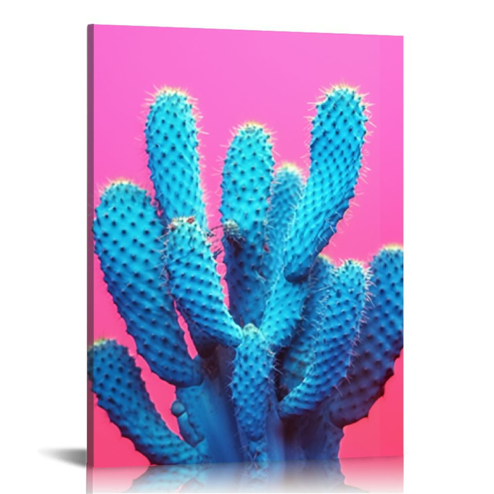 Nawypu Cactus Wall Art Colorful Succulent Wall Decor Desert Plant ...