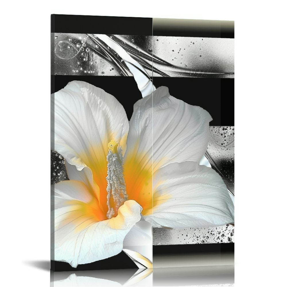 Nawypu Calla Lily Wall Art,Large Abstract Grey Canvas Print Wall ... Nawypu Calla Lily Wall Art,Large Abstract Grey Canvas Print Wall ...