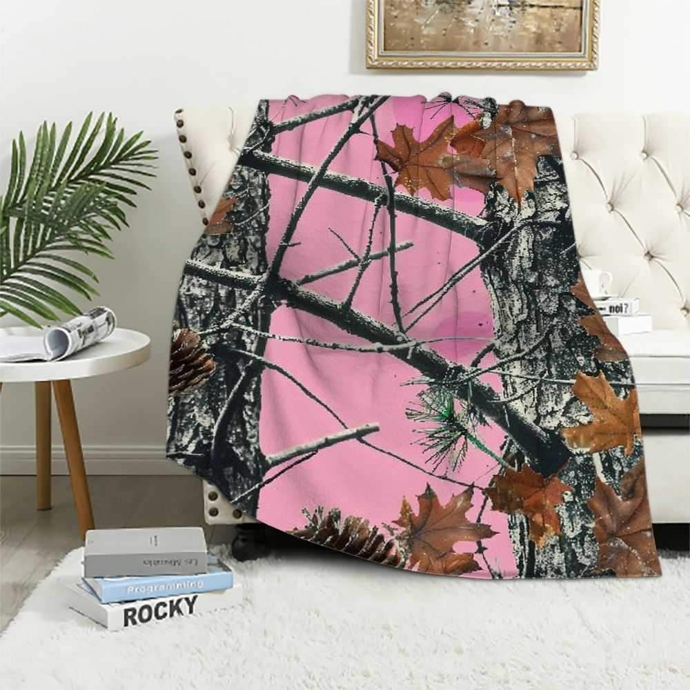 Nawypu Camo Trees Pink Style "Huntsman Collection" Borrego Throw ...
