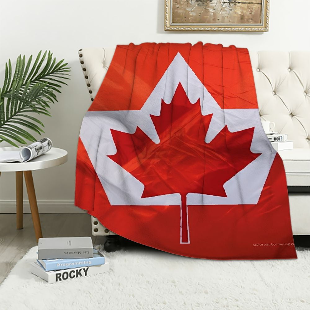 Nawypu Canadian Flag Throw Blanket, Super-Soft Extra-Large Canada Flag ...