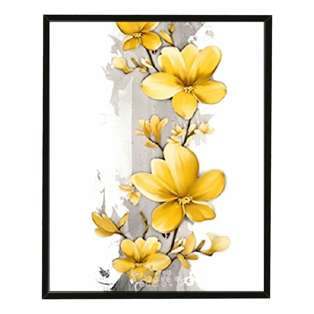 Nawypu Canvas Art Prints Yellow Sakura Flowers Paintings for Walls ...