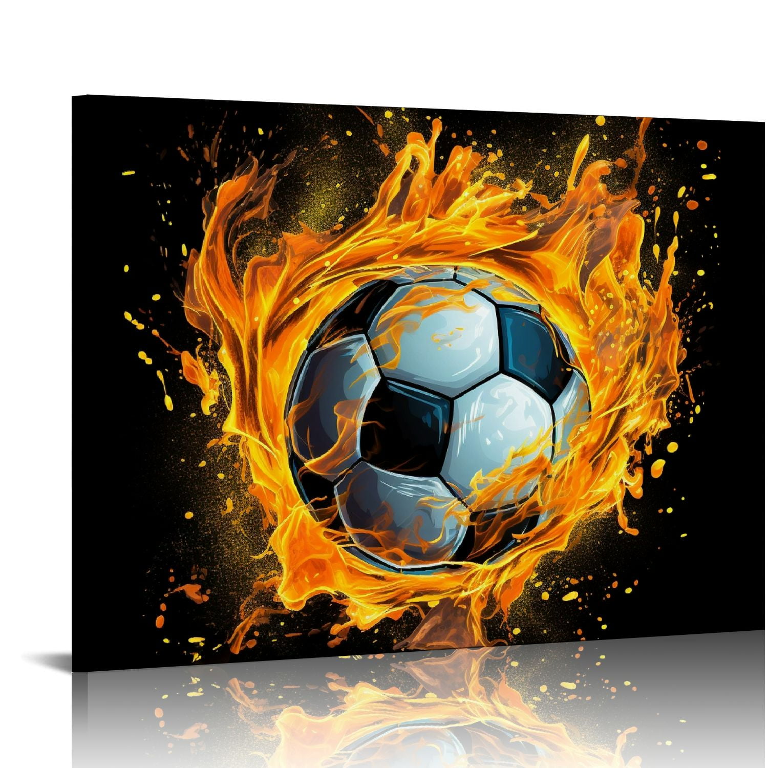Nawypu Canvas Art Sports Themed Soccer Football Baseball Basketball on ...