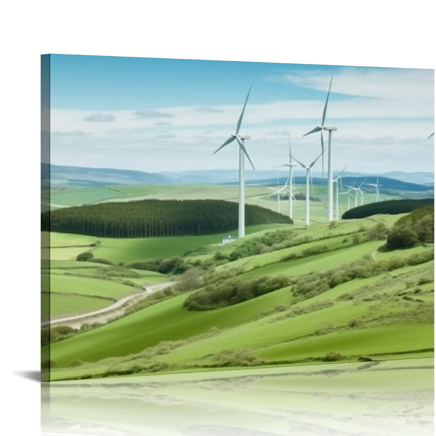 Nawypu Canvas Framed Wall Art Local wind power generation Print ...