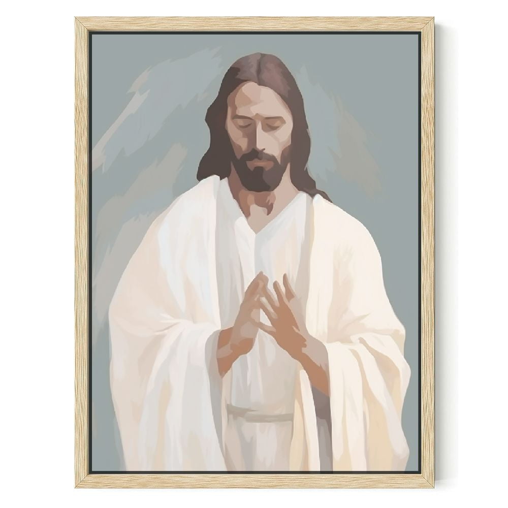 Nawypu Canvas Jesus Painting, Christian Jesus Wall Art Decor, Framed ...