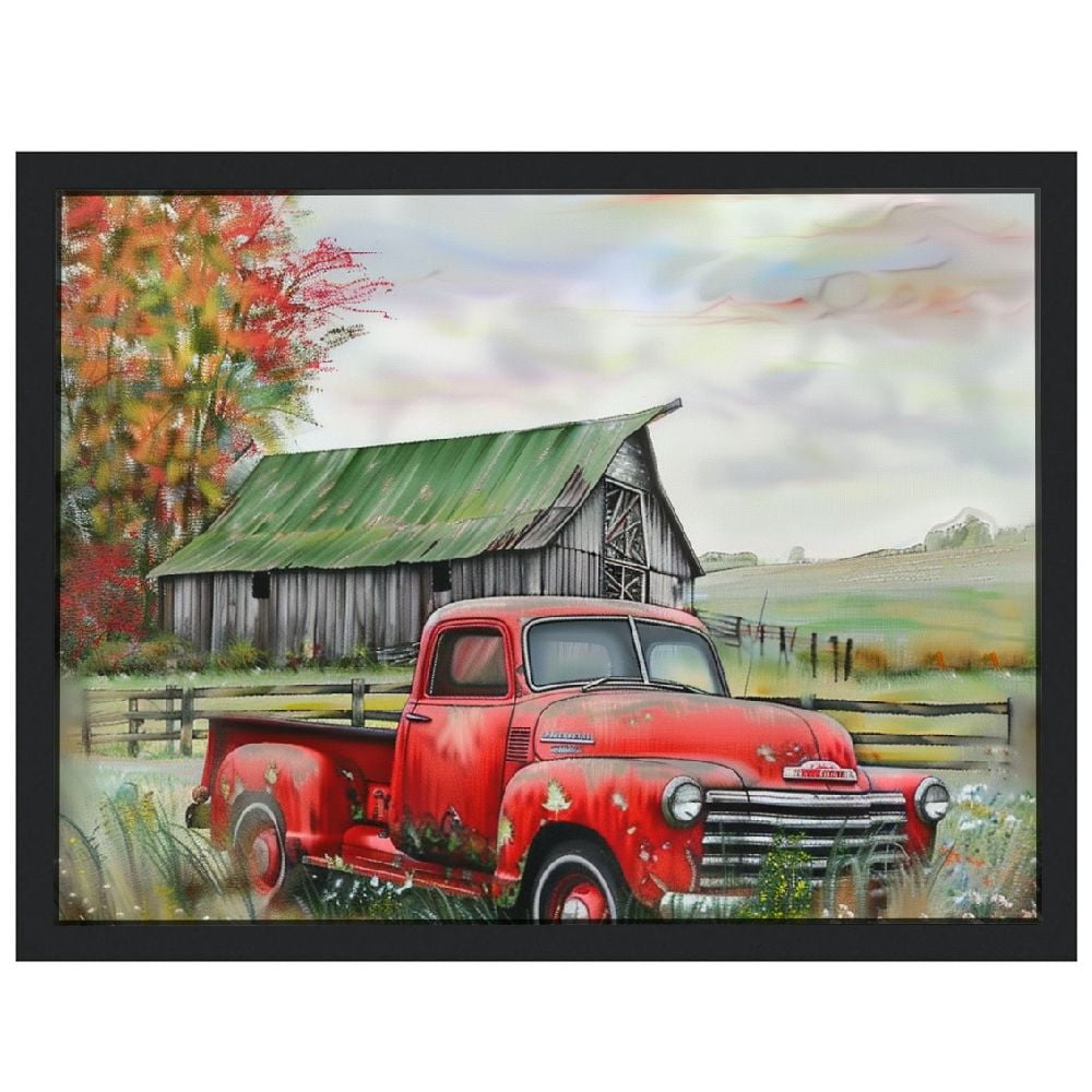 Nawypu Canvas Like Wall Art Decor Painting Like Framed Artwork Red ...