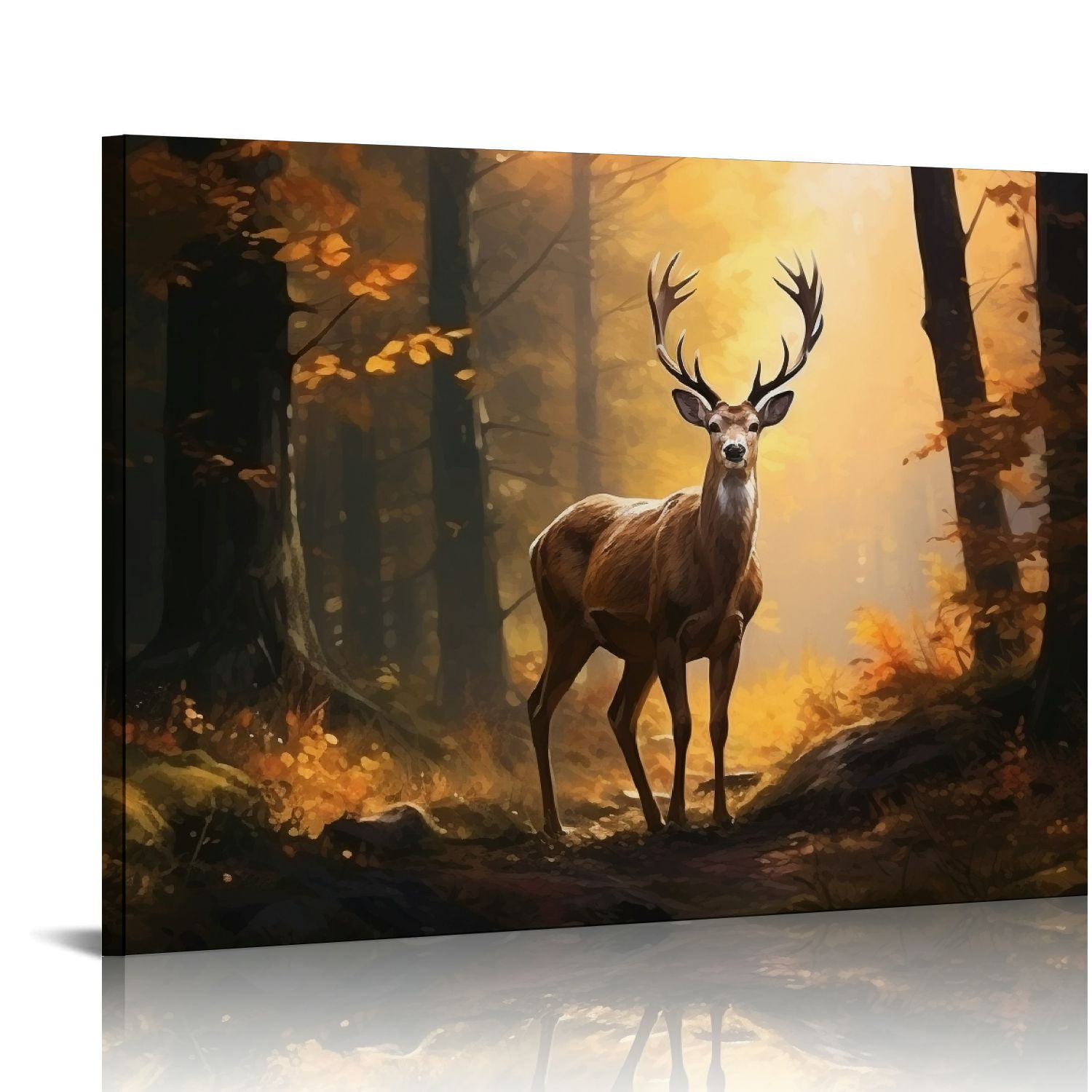 Nawypu Canvas Print - Tail Bucks in Forest - Wildlife Wall Art ...