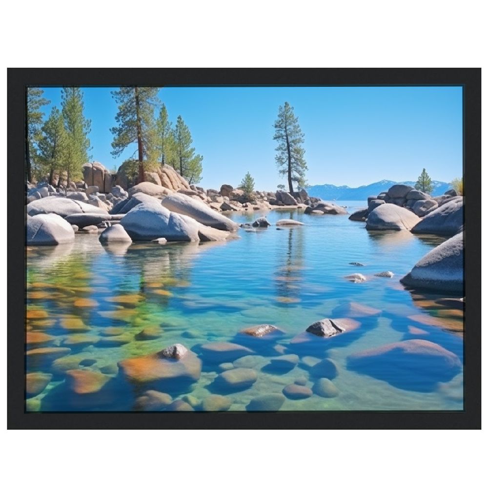 Nawypu Canvas Print Wall Art Blue Lake in Mountain Forest Landscape ...