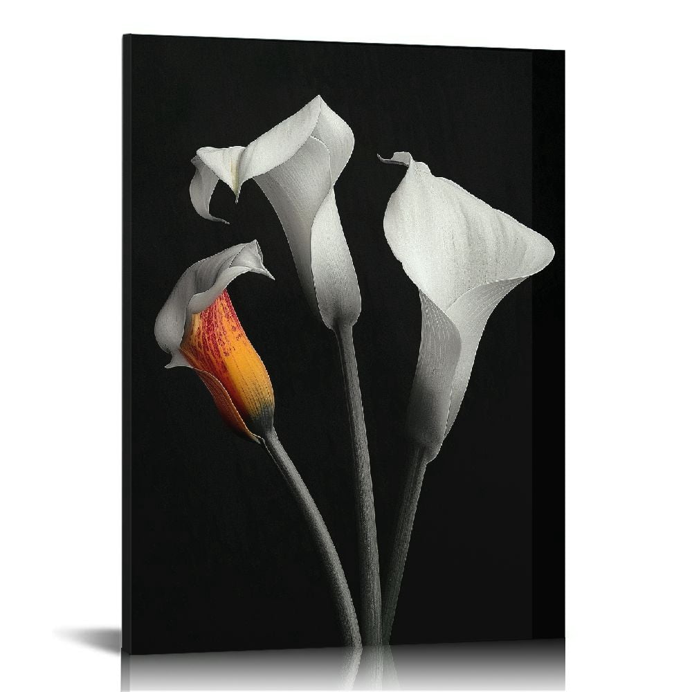 Nawypu Canvas Print Wall Art Calla Lily Flower Duo Floral Plants ...