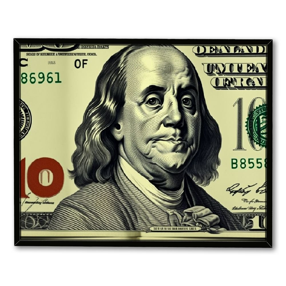 Nawypu Canvas Print Wall Art Dollar Cash Money Illustrations Digital ...