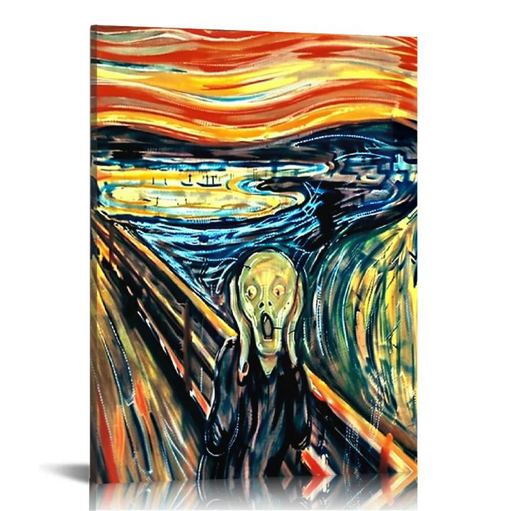 Nawypu Canvas Print Wall Art The Scream People Historic Illustrations ...