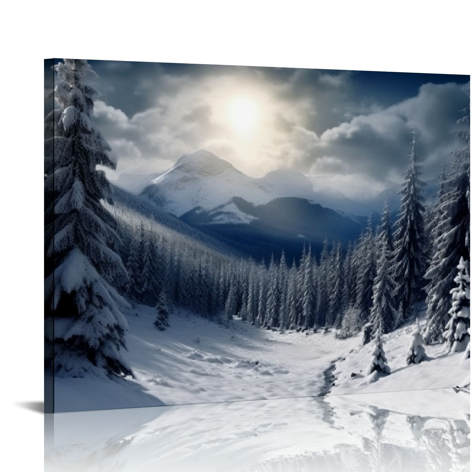 Nawypu Canvas Print Wall Art Woodland Nursery Decor Sunlight Over ...