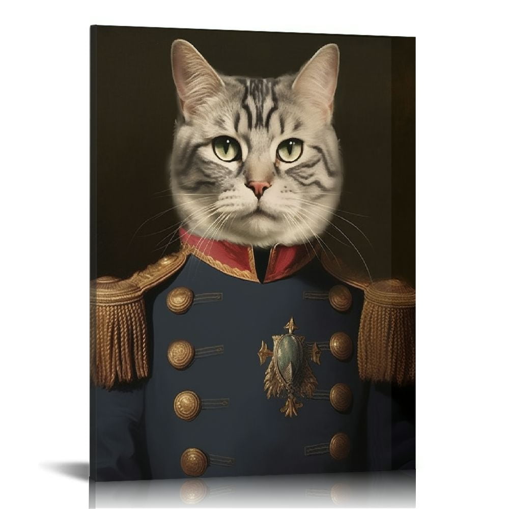Nawypu Canvas Prints Wall Art Cat American Shorthair Loyal Pet Portrait ...