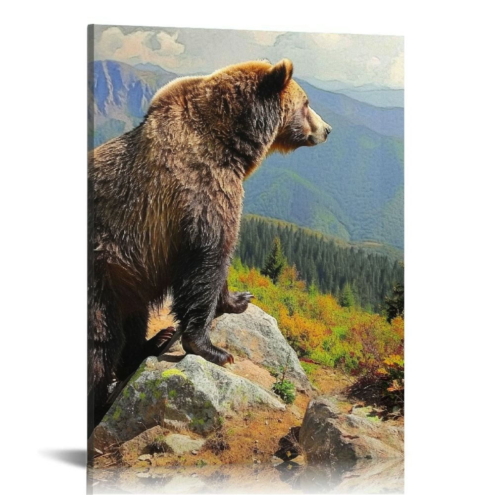 Nawypu - Canvas Wall Art - Big Brown Bear (Ursus Arctos) in The ...