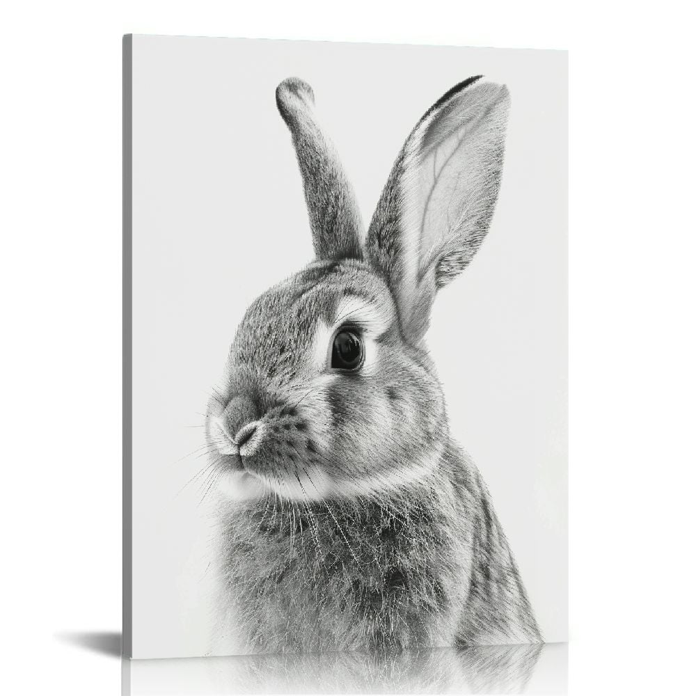 Nawypu Canvas Wall Art Bunny Canvas Wall Decor Lovely Rabbit Posters ...