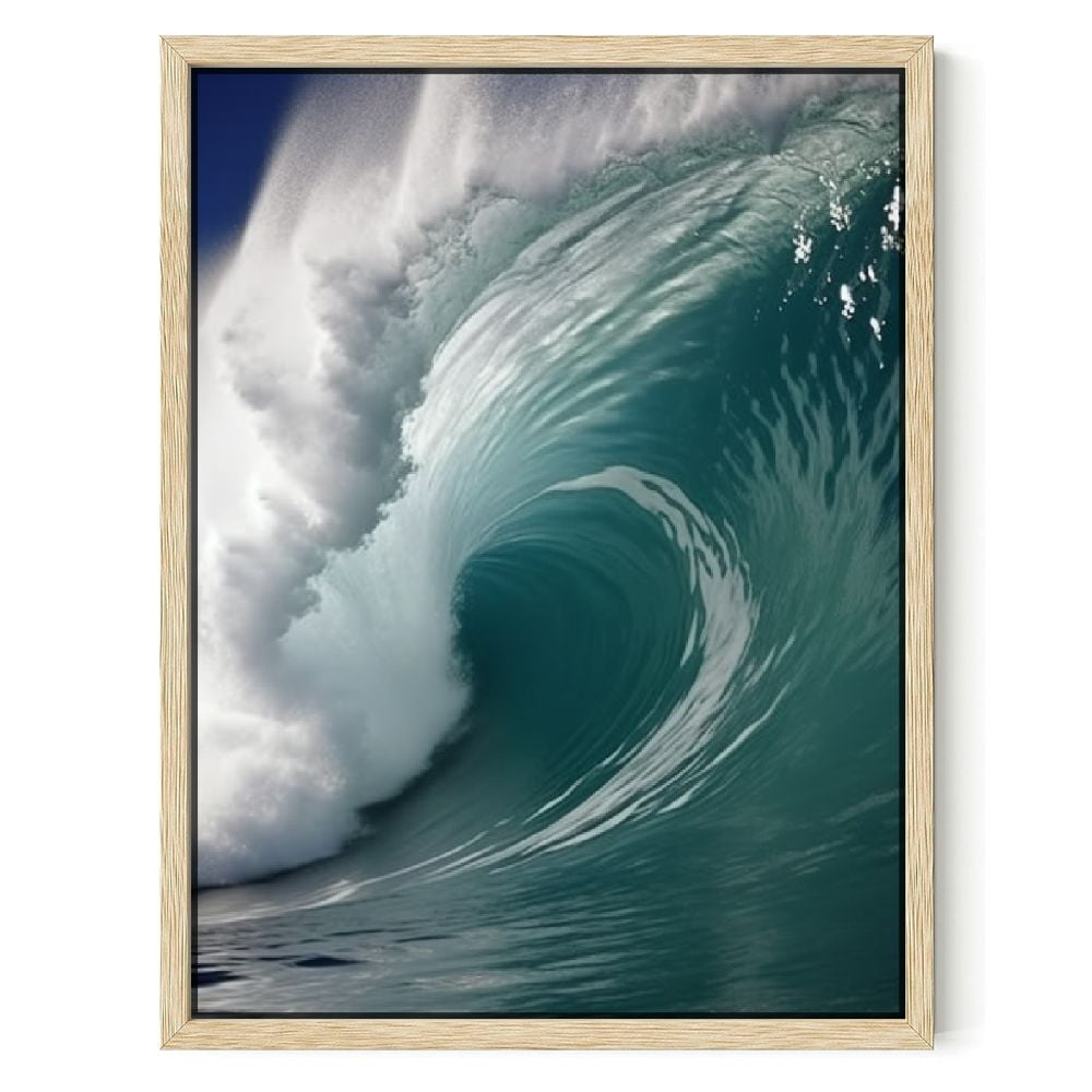 Nawypu Canvas Wall Art Crashing Tsunami Ocean Wave Ready to Hang for ...