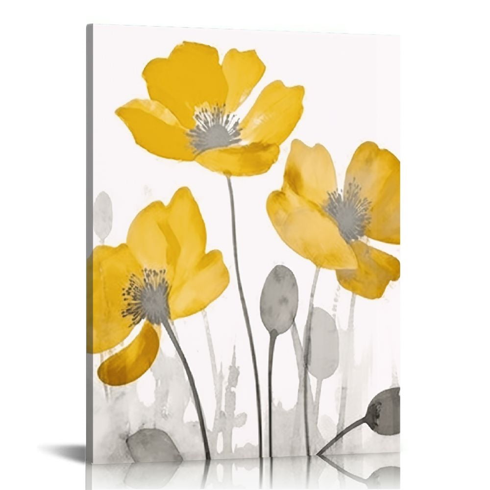 Nawypu Canvas Wall Art Elegant Poppy Flower Posters and Prints Modern ...