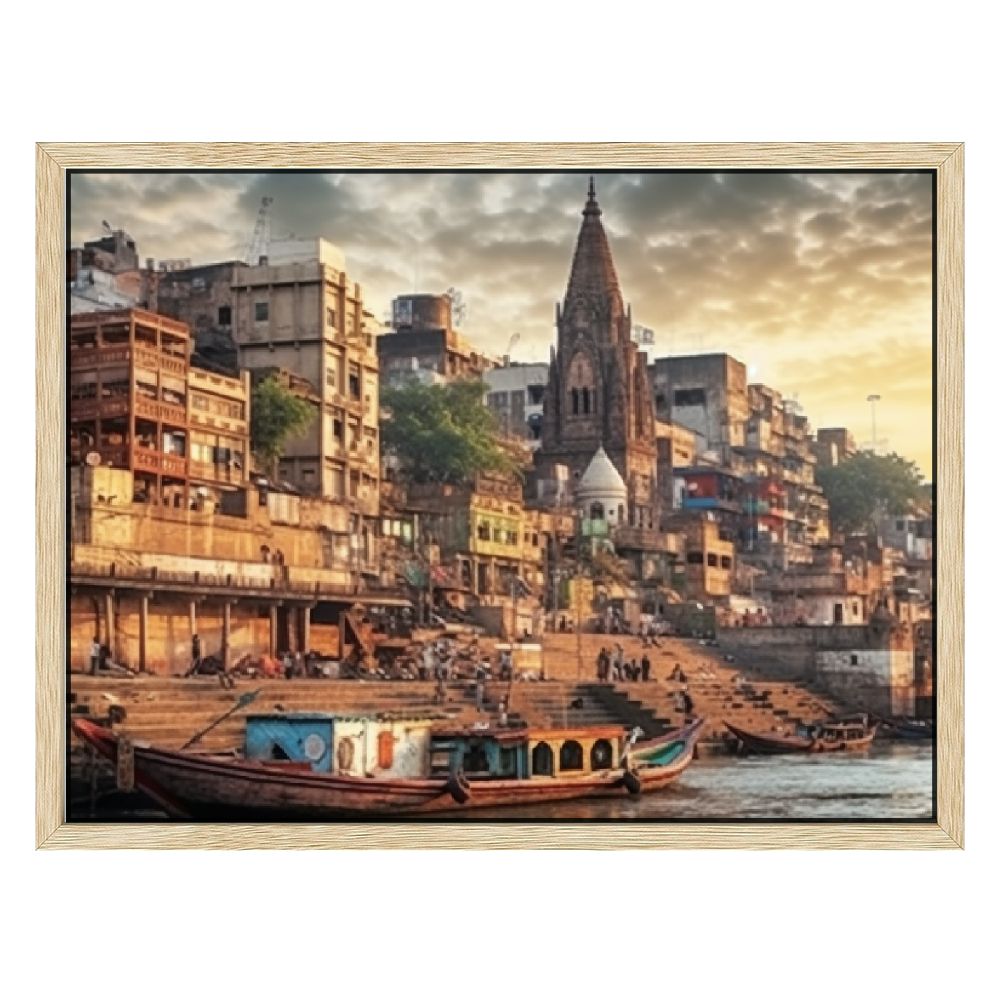 Nawypu Canvas Wall Art Ganges River Posters Pictures Wall Decor India ...
