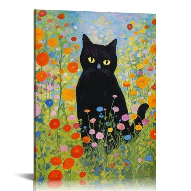 Nawypu Canvas Wall Art, Gustav Klimt Canvas Art, Cat Wall, Boho Wall ...