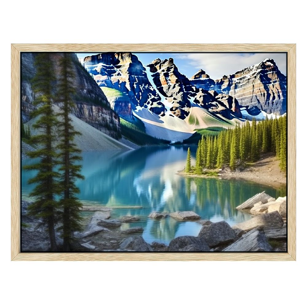 Nawypu Canvas Wall Art Mountain and Lake Nature Picture Paintings ...