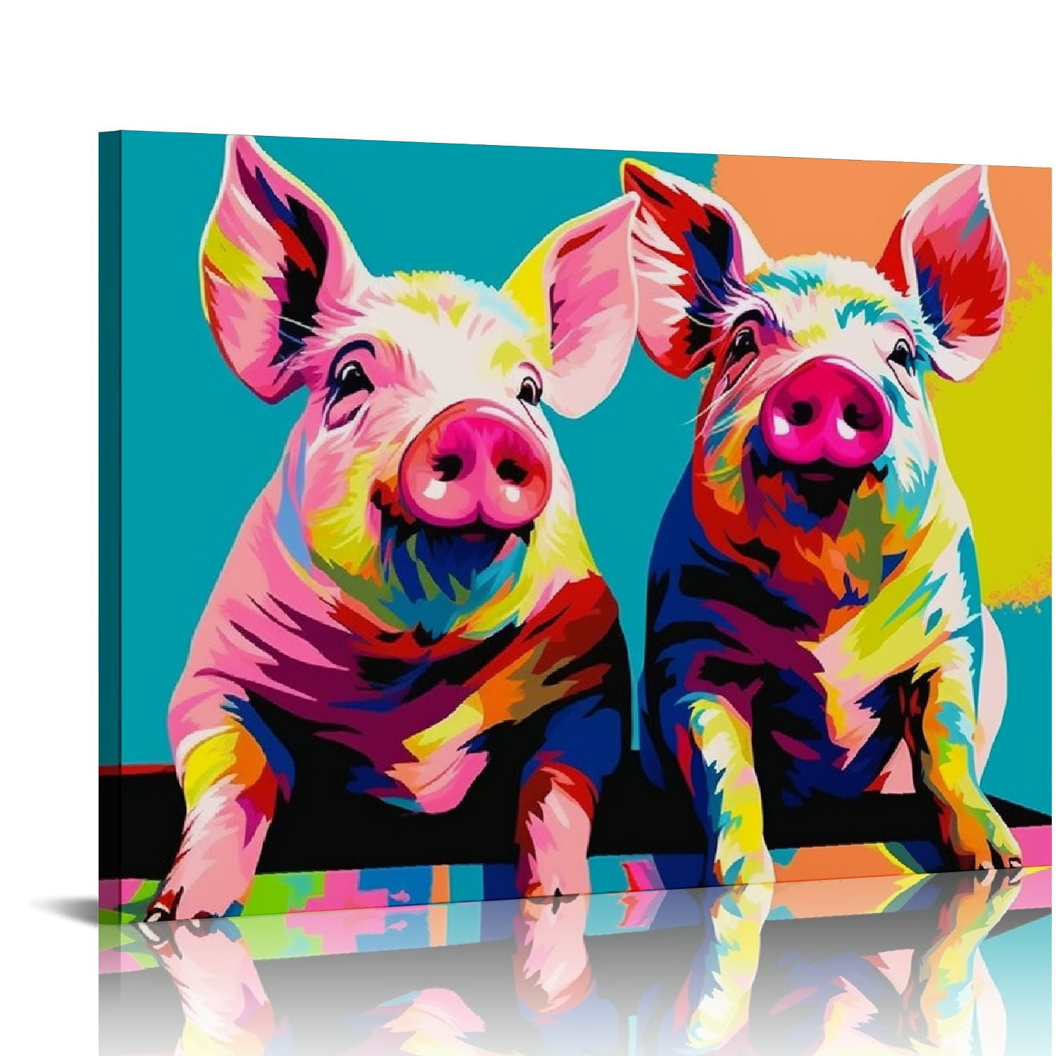 Nawypu Canvas Wall Art Pigs Canvas Print Picture Wall Art Artwork Wall ...