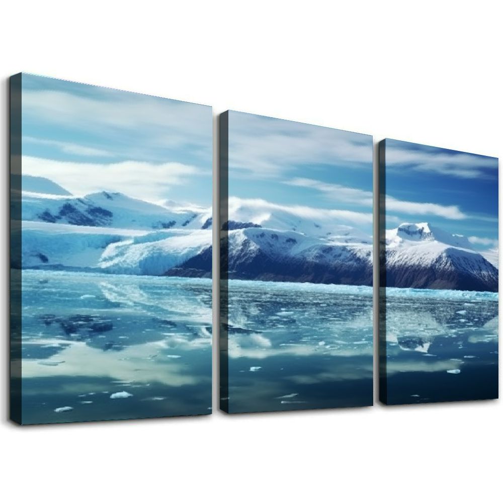 Nawypu Canvas Wall Art Prints Picture Hubbard Glacier in Alaska ...